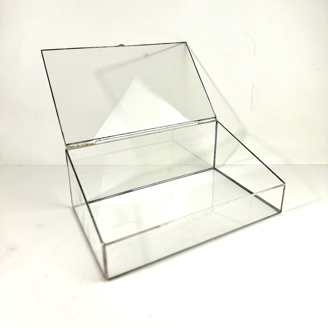 Handmade Glass Display Box, Glass Show Case, Minimalist Organizer for ...