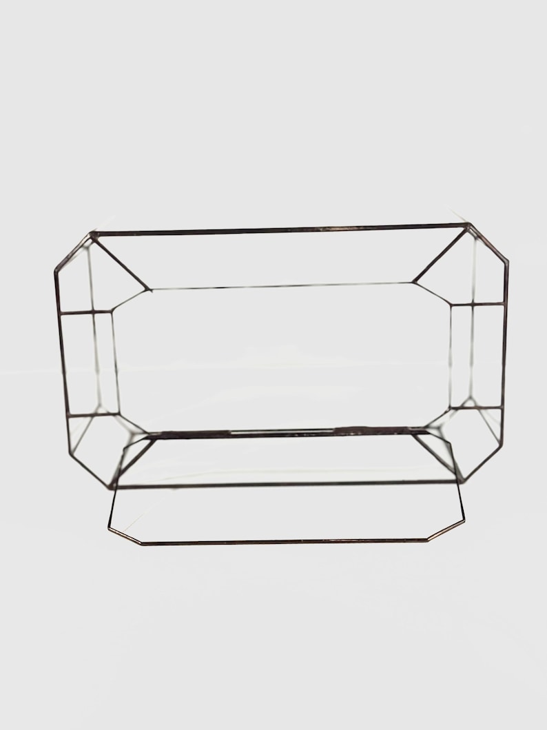 Glass Terrarium Box With Door, Geometric Plant Holder, Modern Mossarium ...