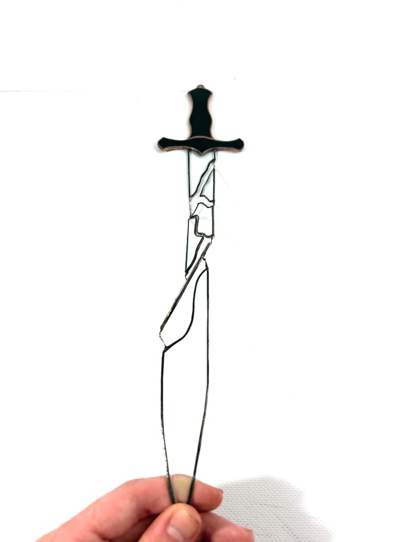 Stained Glass Sword Decor, Broken Sword Medieval Glass Decoration, Geek ...