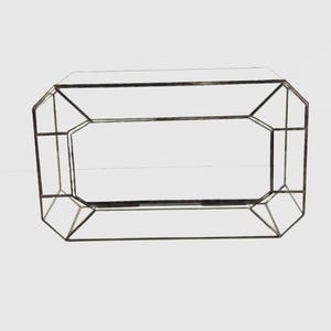 Glass Terrarium Box With Door, Geometric Plant Holder, Modern Mossarium ...