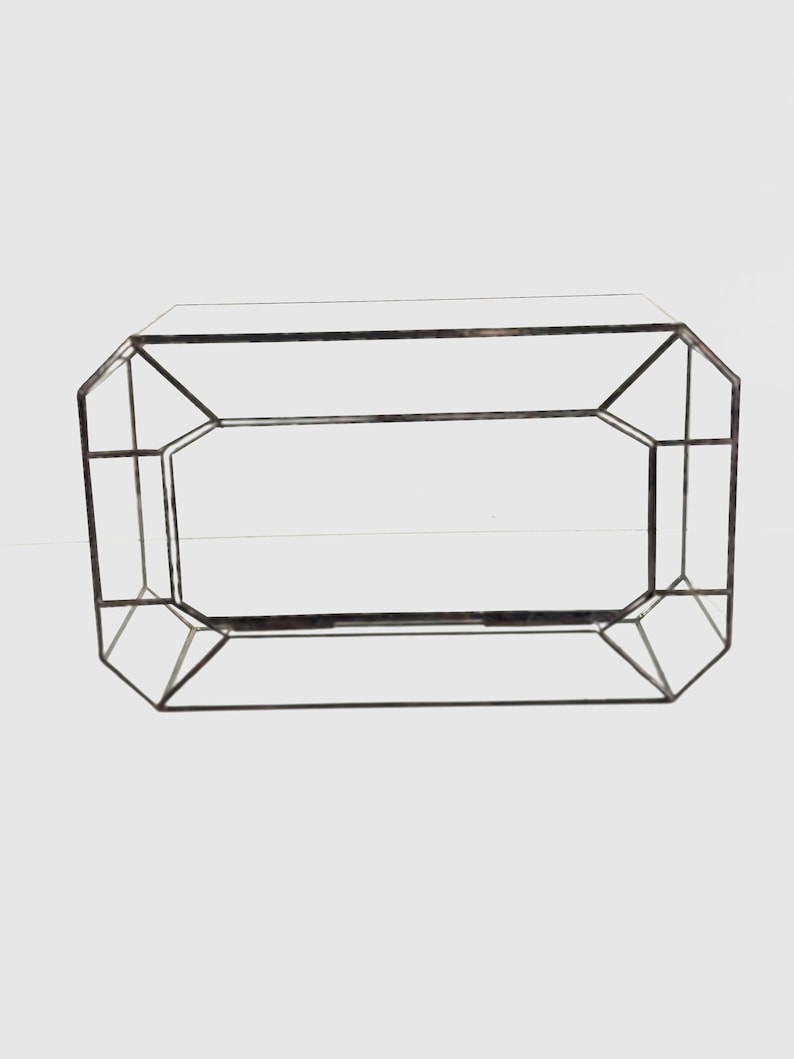Glass Terrarium Box With Door, Geometric Plant Holder, Modern Mossarium ...