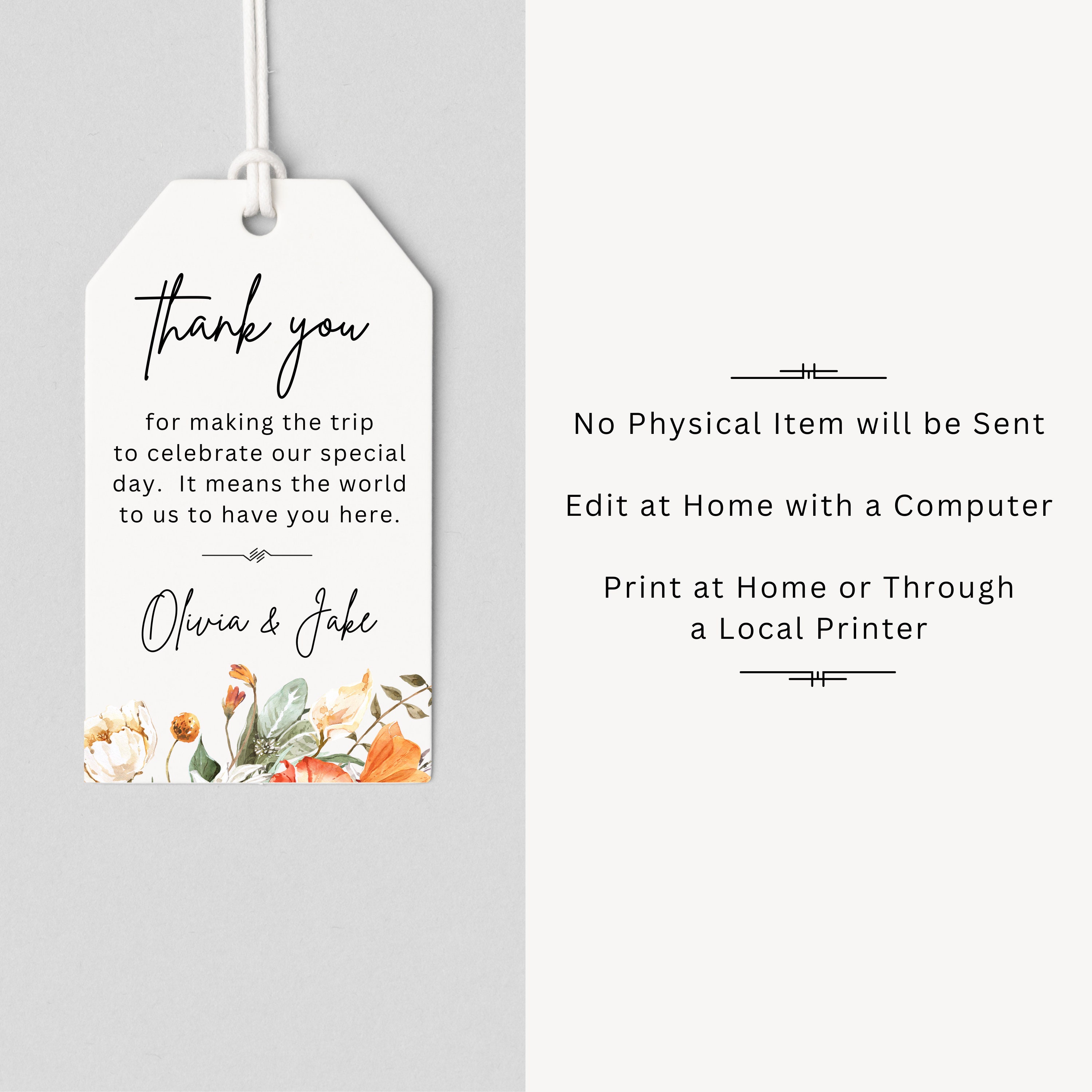 Welcome Wedding Tags, Printable Wedding Welcome Favor Tag, Hotel ...
