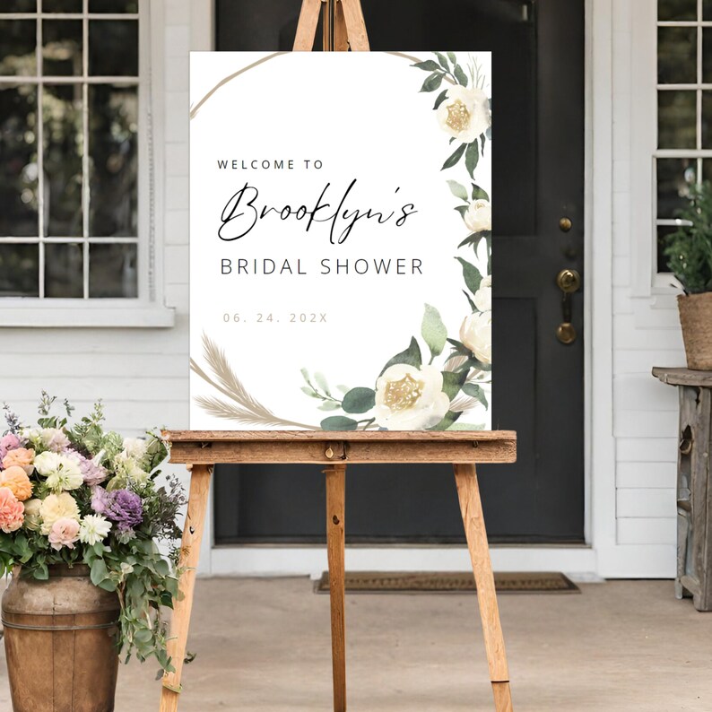 Bridal Shower Sign Digital Download Printable Wedding Shower Decor ...