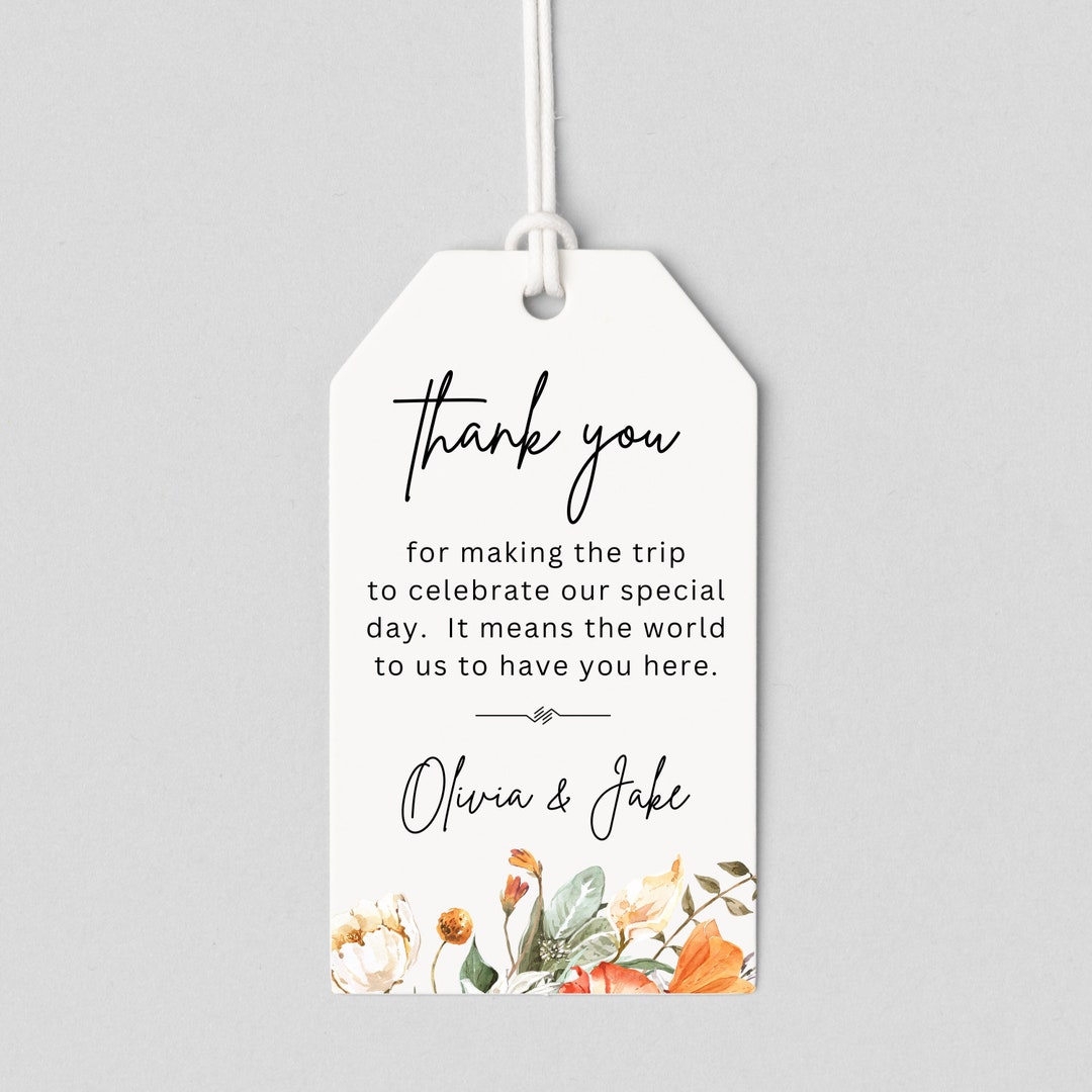 Welcome Wedding Tags, Printable Wedding Welcome Favor Tag, Hotel ...
