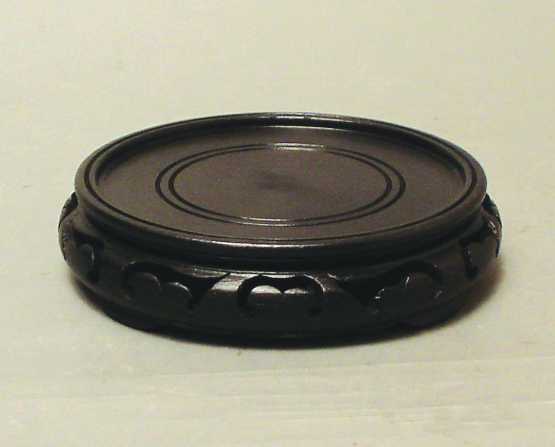 G Lacquered Carved Vase Stand Black - Etsy