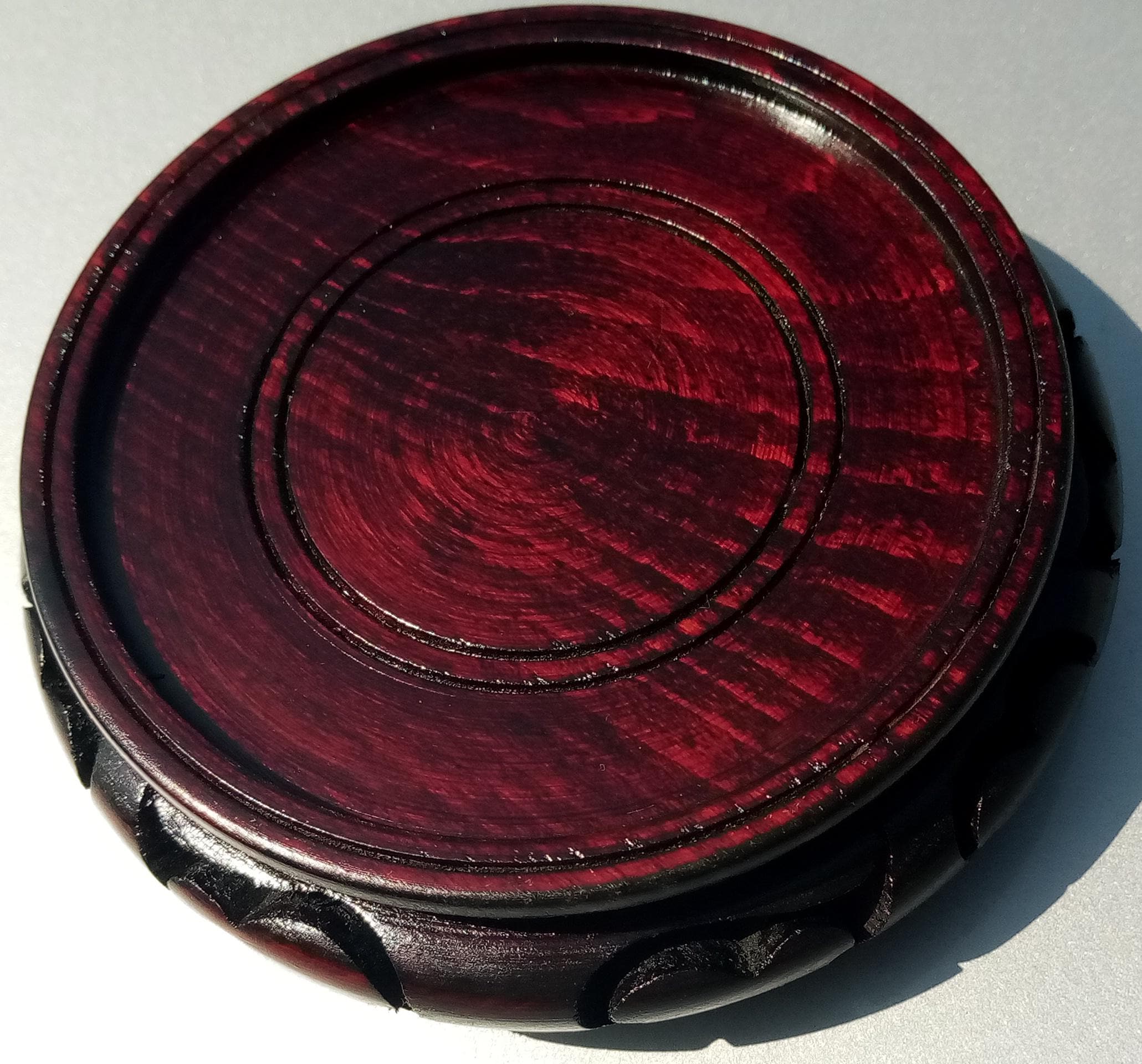 G Lacquered Carved Vase Stand Natural - Etsy