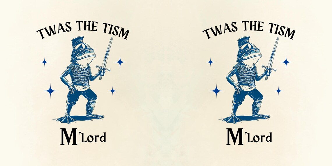 Twas the Tism M'lord Mug Wrap PNG: Medieval Autism Support (digital ...