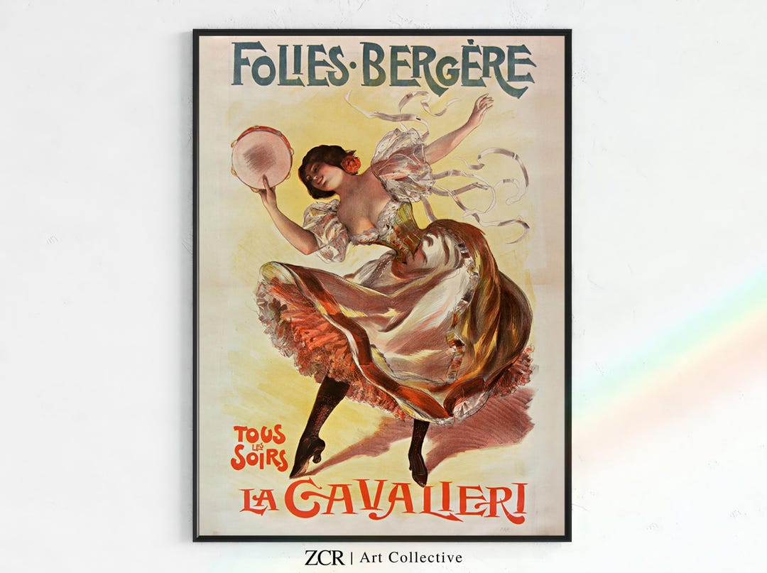 La Cavalieri Poster, Folies Bergere, Vintage Dance Print (digital ...