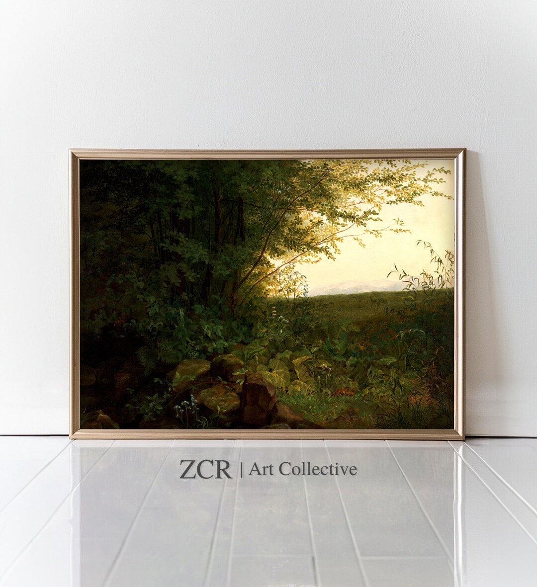 Edge of the Forest Painting Lush Greenery Oil Painting 19th Century Art ...