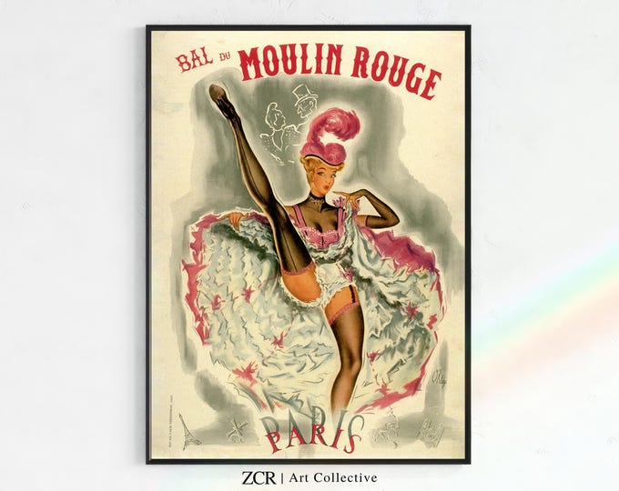 Moulin Rouge, Vintage French Poster - Etsy Canada