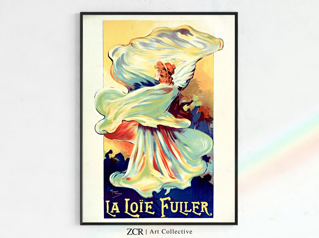 Vintage Loie Fuller Poster, Folies Bergere | Printable Art Nouveau ...