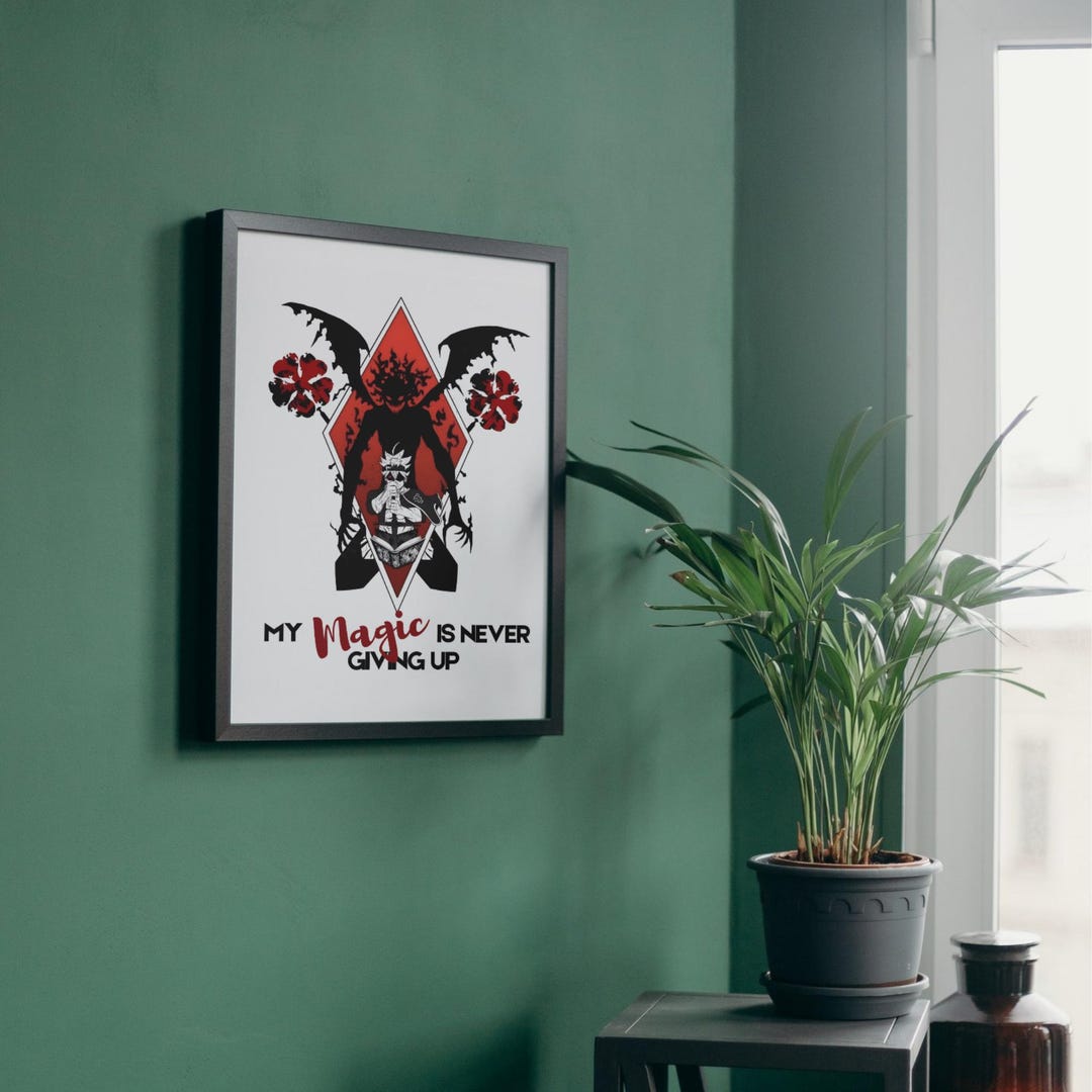 Asta Anime Poster, Anime Wall Art Print, Anime Poster, Deco Wall Art ...