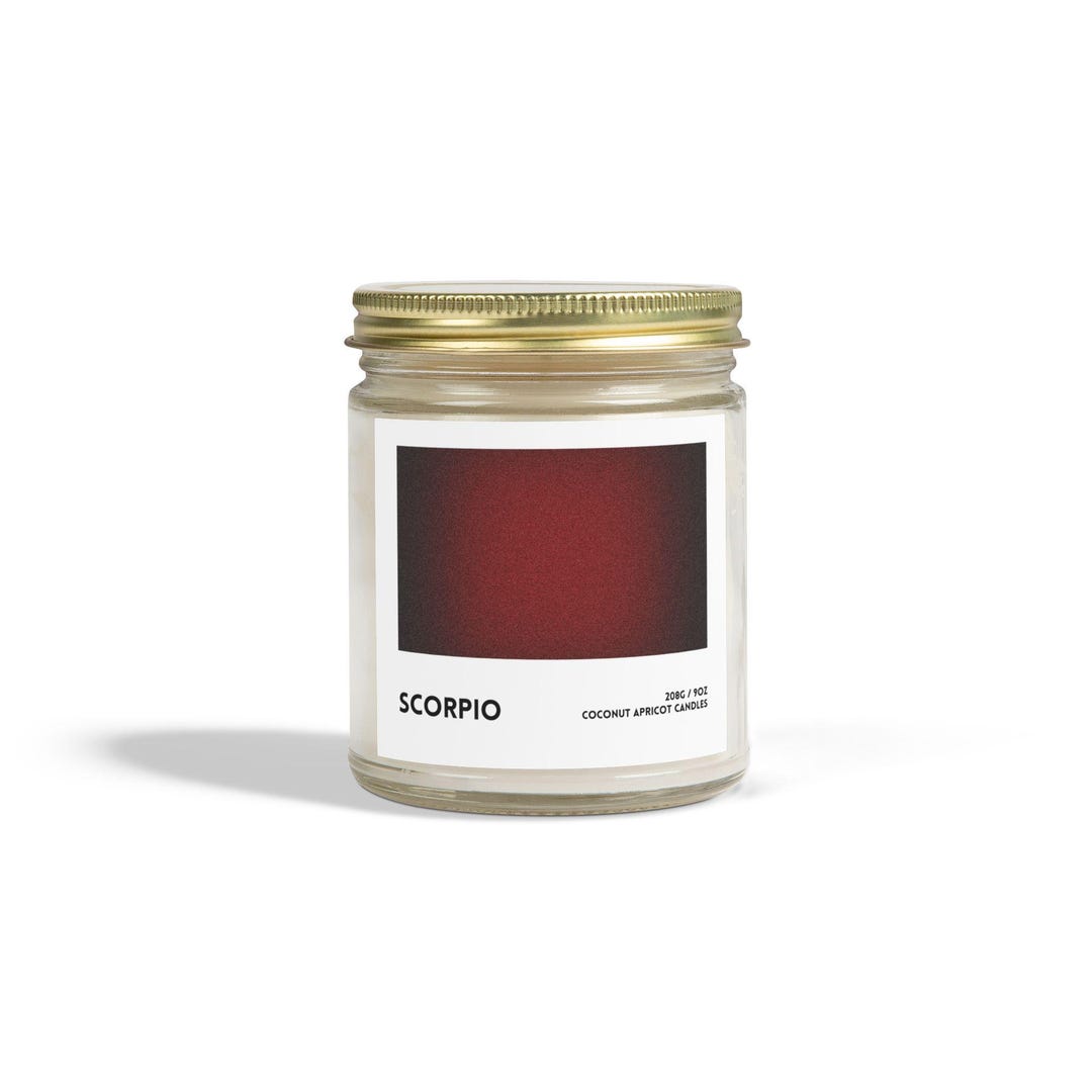 Scorpio Scented Candles, Zodiac Sign Candles, Coconut Apricot Wax ...