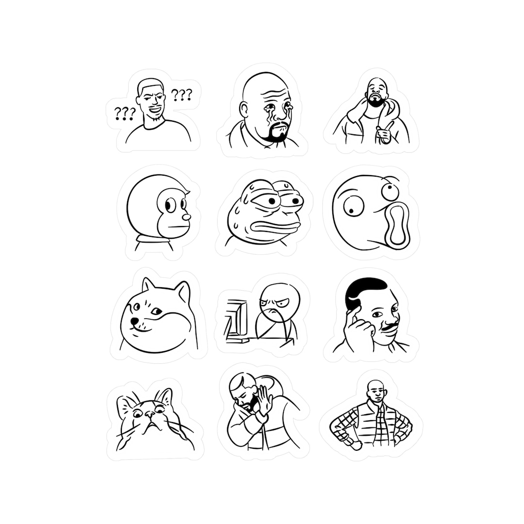 Meme Sticker, Famous Meme, Viral Meme, Funny Sticker, Funny Reference ...