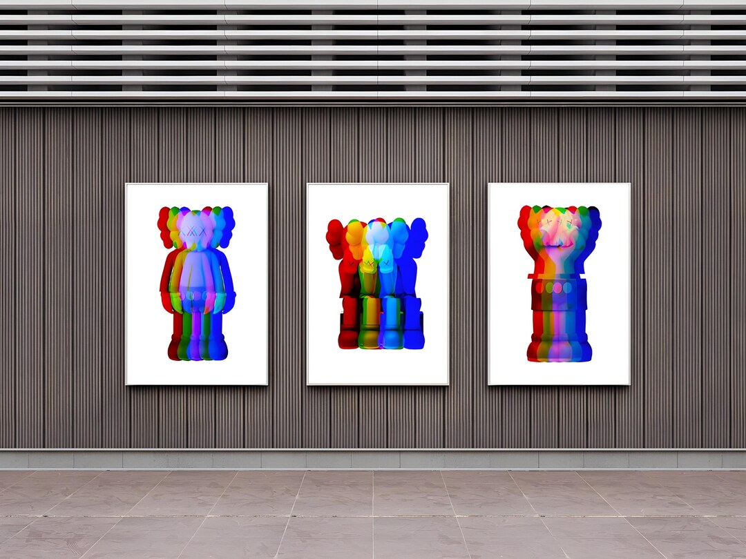 KAWS Bundle Poster KAWS Poster Set of 3 Hypebeast Poster Printables ...
