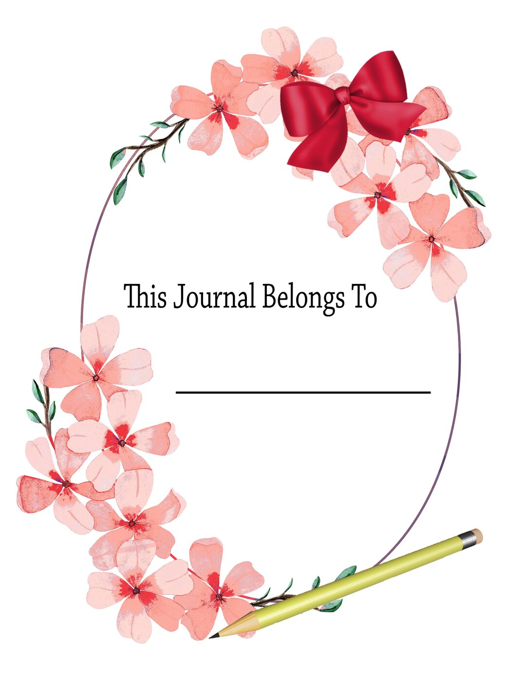 Cherry Blossom Printable Journal - Etsy