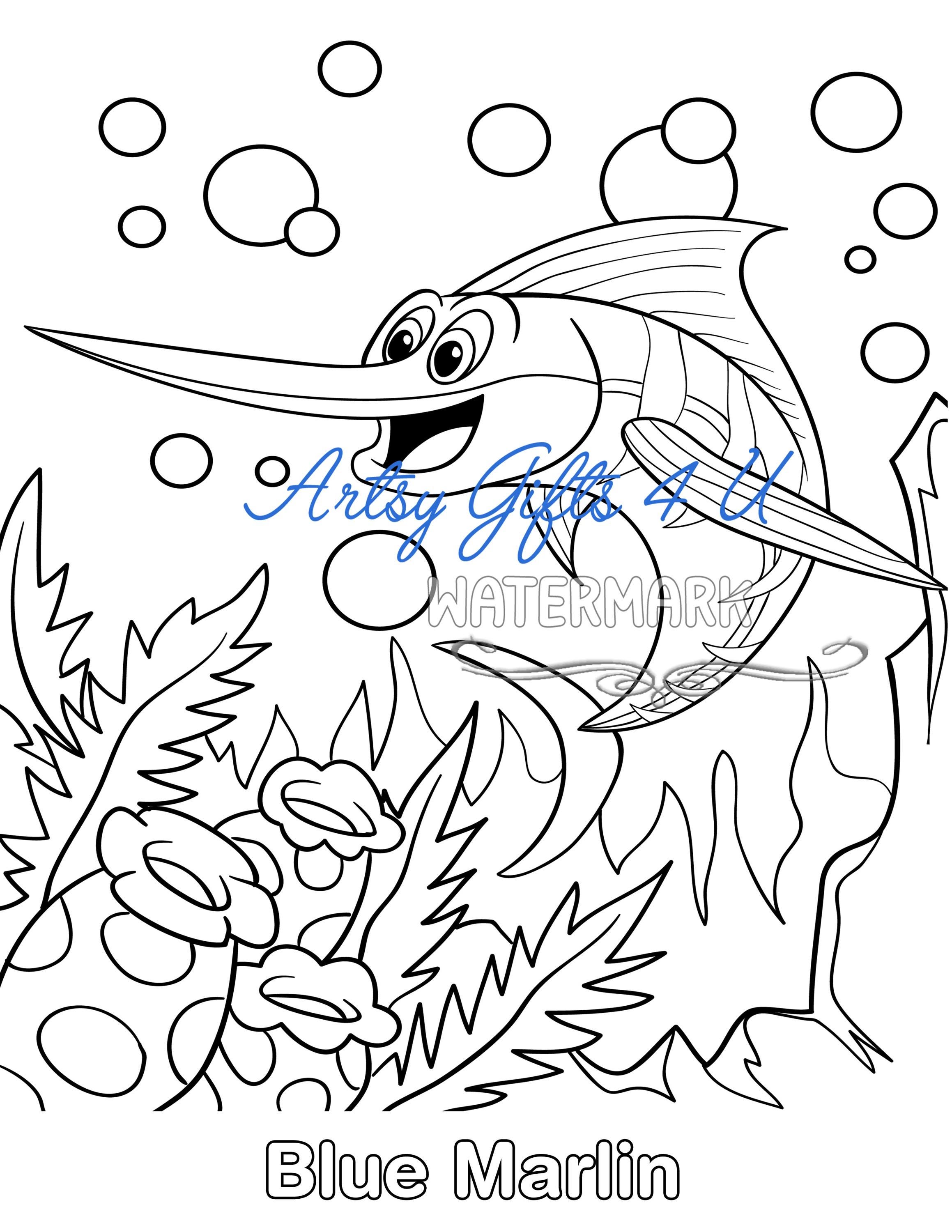 My Underwater Adventure Coloring Book - Etsy