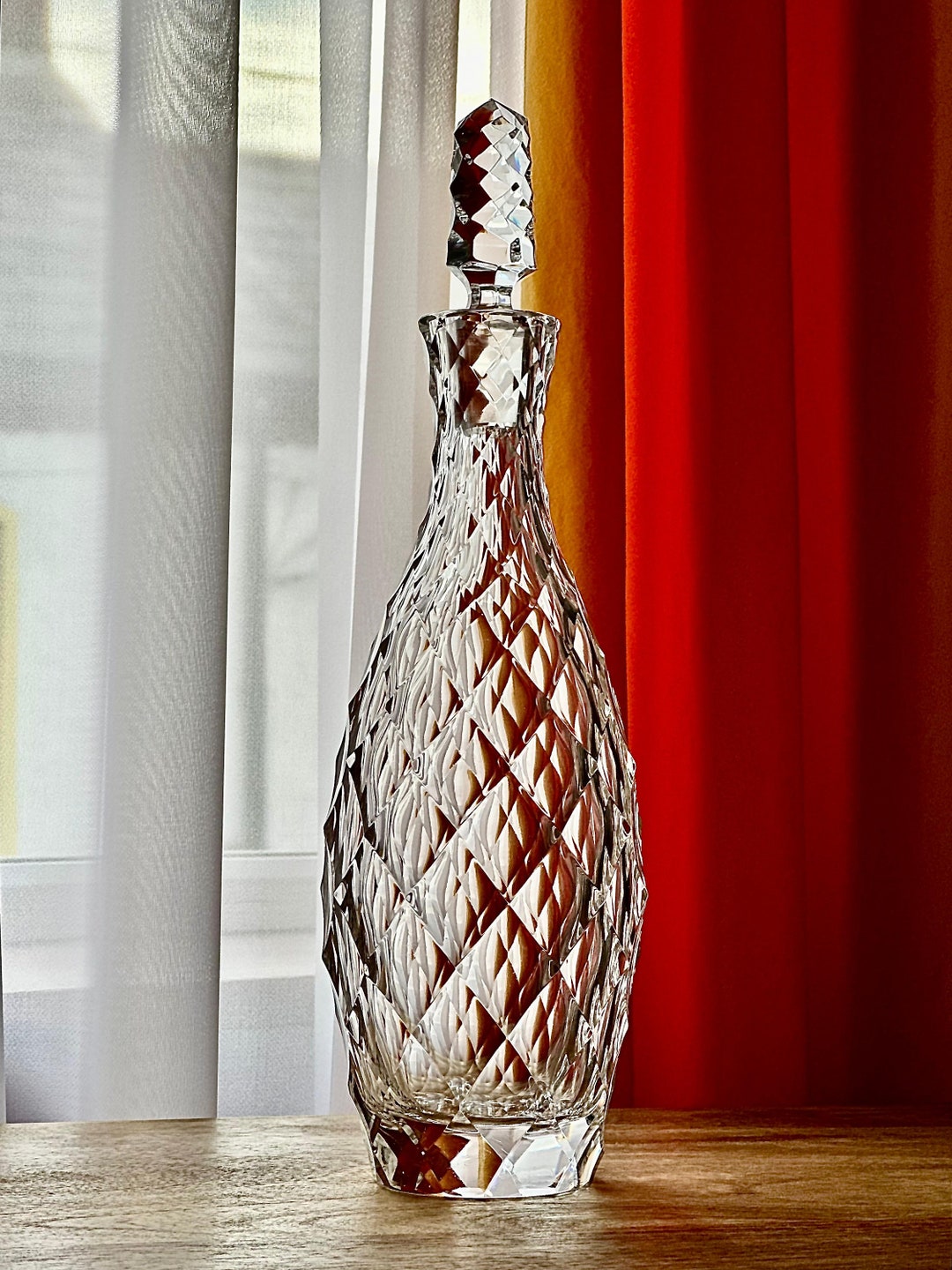 Vintage Hoya Japan Lead Crystal Decanter – Diamond Cut, 33 Cm - Etsy