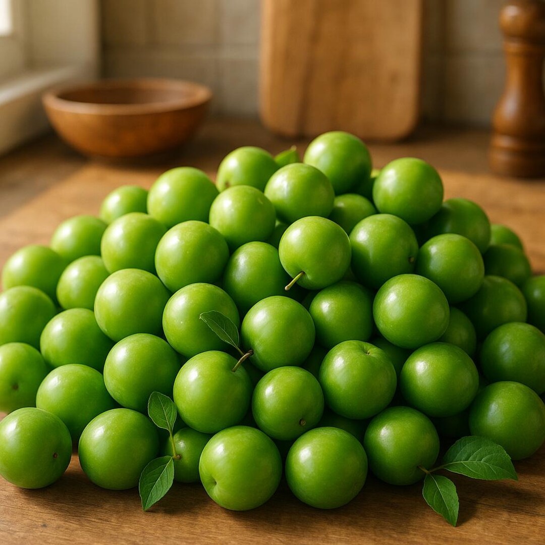 Green Plum, Fresh Natural Premium Green Plum, 1.1 Lbs / 500 Gr, New ...