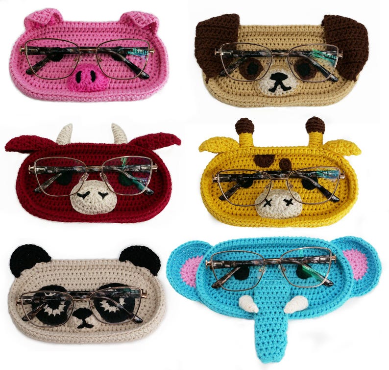 12in1 Glasses Holder CROCHET PATTERN | Crochet Eyeglass Holders | Cute ...