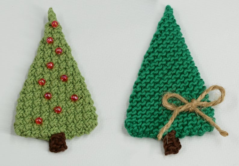 Knitting Pattern - Christmas Tree Decoration - 5 Patterns - Decoration ...