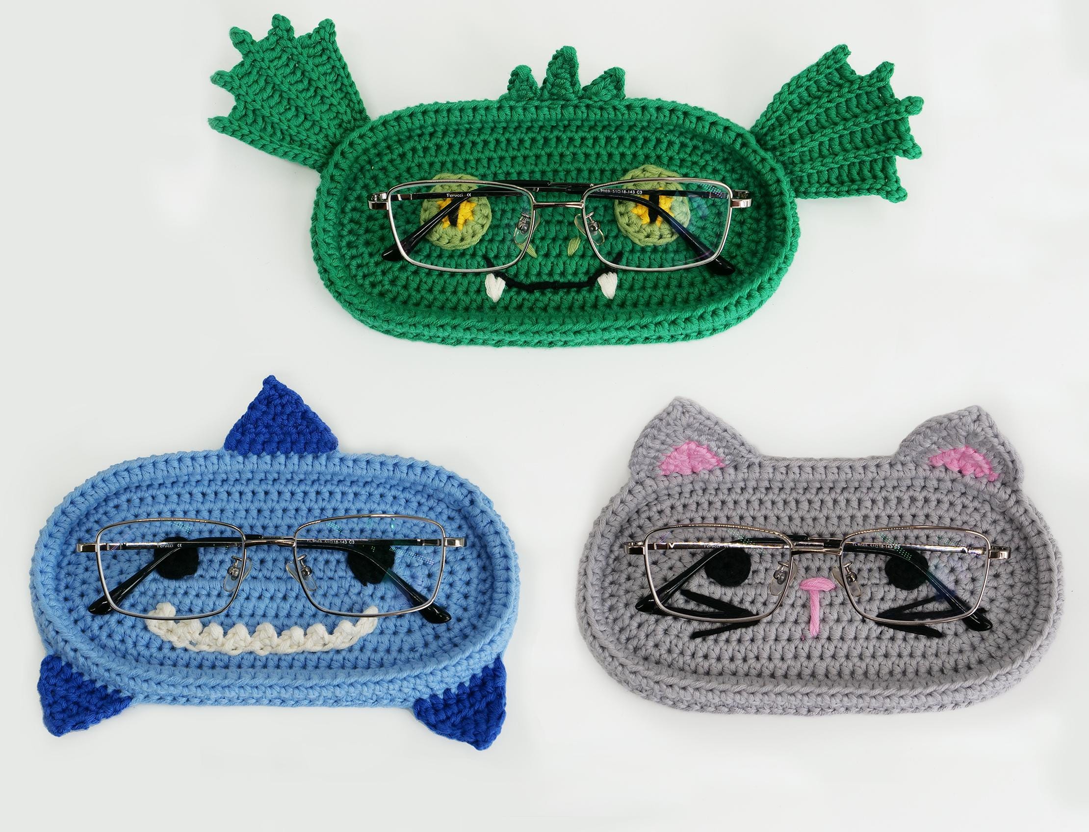 12in1 Glasses Holder CROCHET PATTERN | Crochet Eyeglass Holders | Cute ...