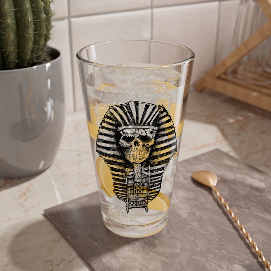 King Tut, King Tut Skull, King Tut Home Decor, Skull Mixing Glass ...