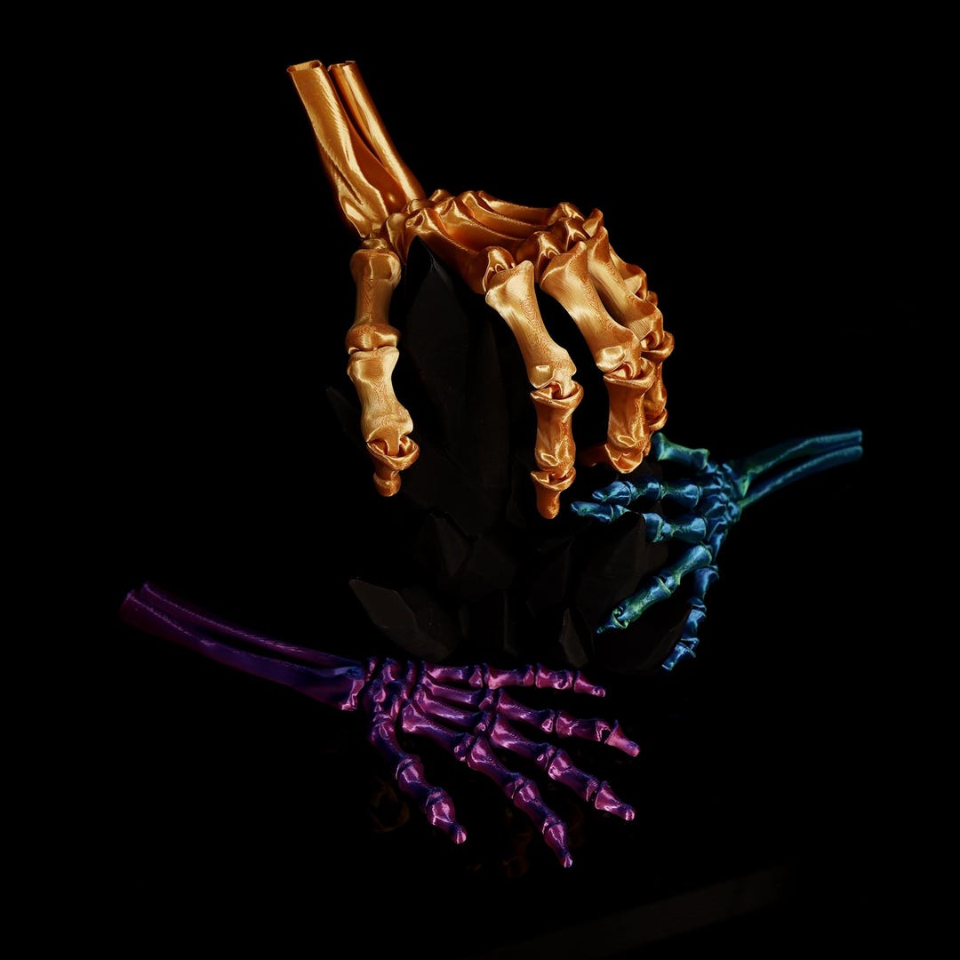 3D Printed Skeleton Hand Fidget Toy - Desktop Decoration Halloween Gift ...