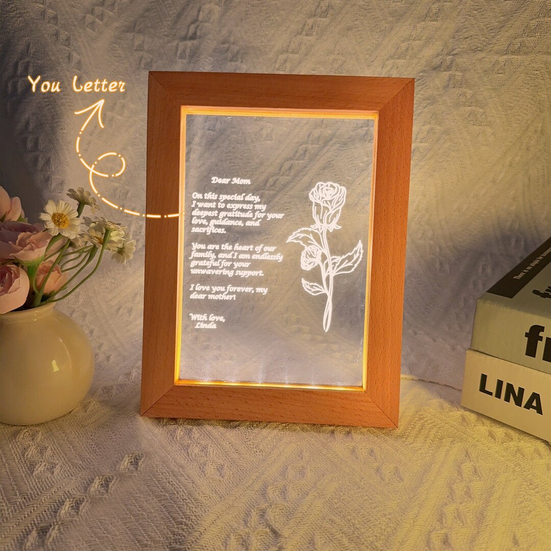 Birthday Gifts Custom Written Letter Personalized Night Light Create ...