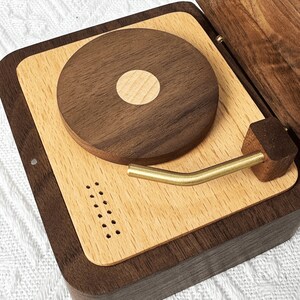 Birthday gift Personalized Vintage Wooden Player Music Box Walnut Music ...