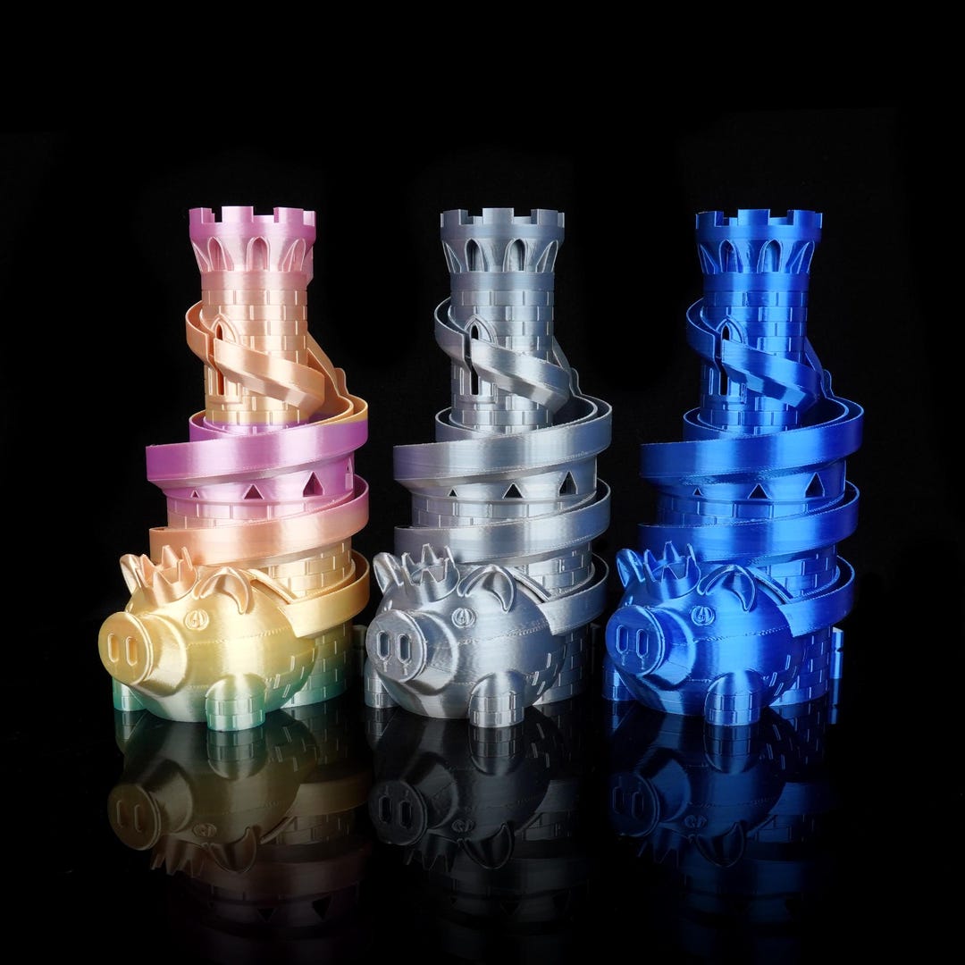 3D Printed Piggy Bank Castle,3d Model Download Stl,kids Cash Box ,money ...