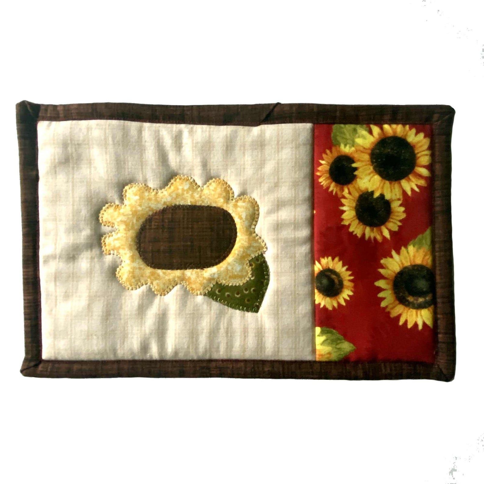 Sunflower Mug Rug Set - Etsy