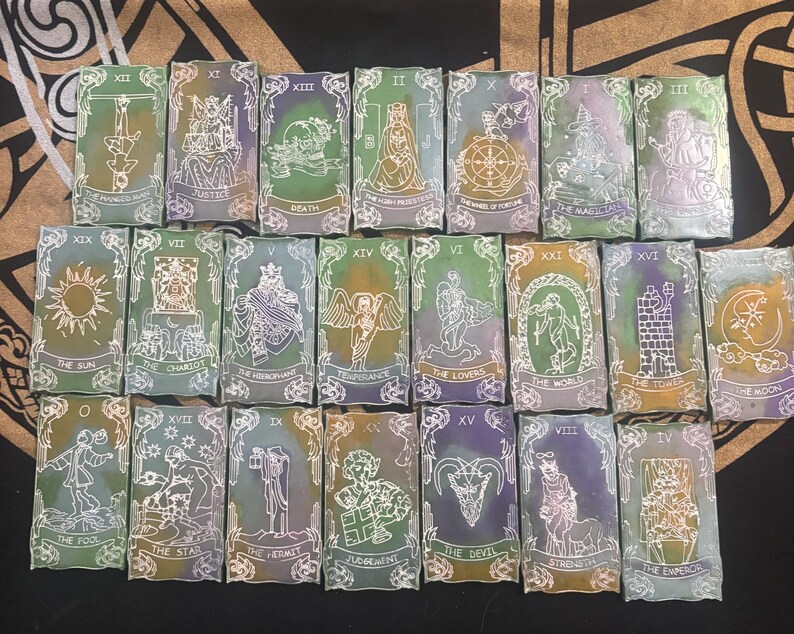 22 Major Arcana Tarot Cards Resin Cast - Etsy
