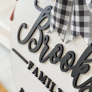 Personalized Custom Front Door Family Last Name Wooden Welcome Sign ...