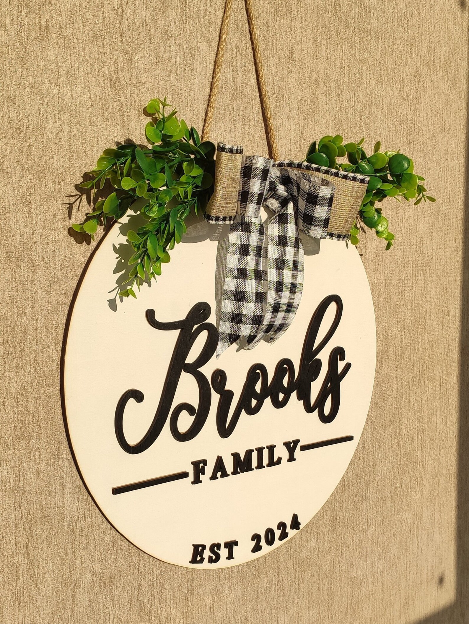 Custom Family Door Sign, Last Name Sign, Personalized Woden Welcome ...