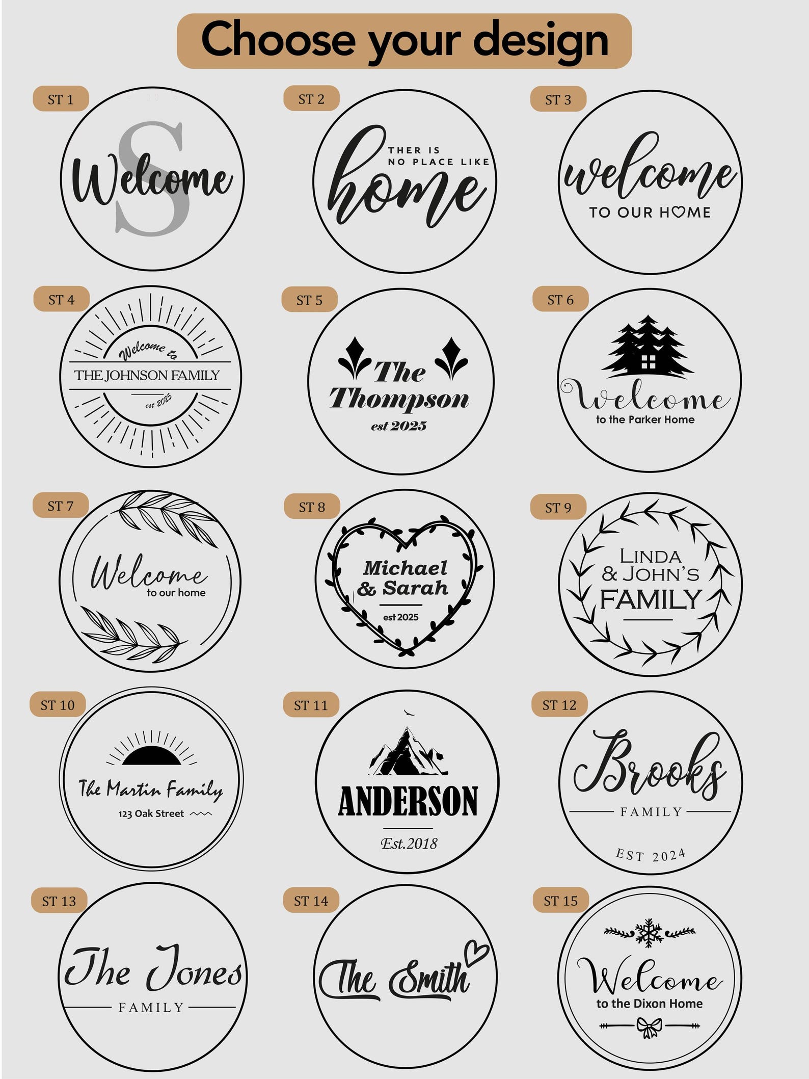 Custom Family Door Sign, Last Name Sign, Personalized Woden Welcome ...