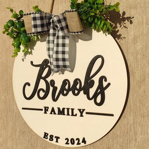 Custom Family Door Sign, Last Name Sign, Personalized Woden Welcome ...