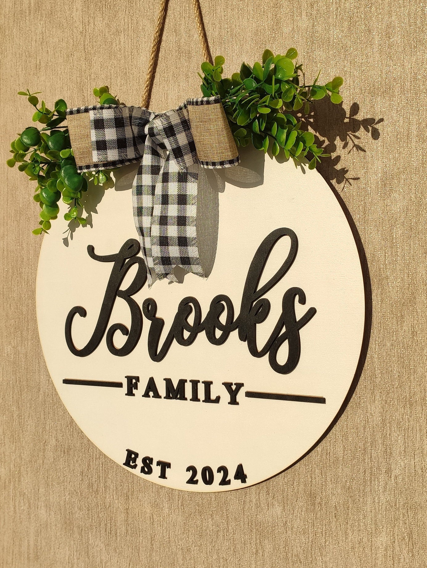 Custom Family Door Sign, Last Name Sign, Personalized Woden Welcome ...