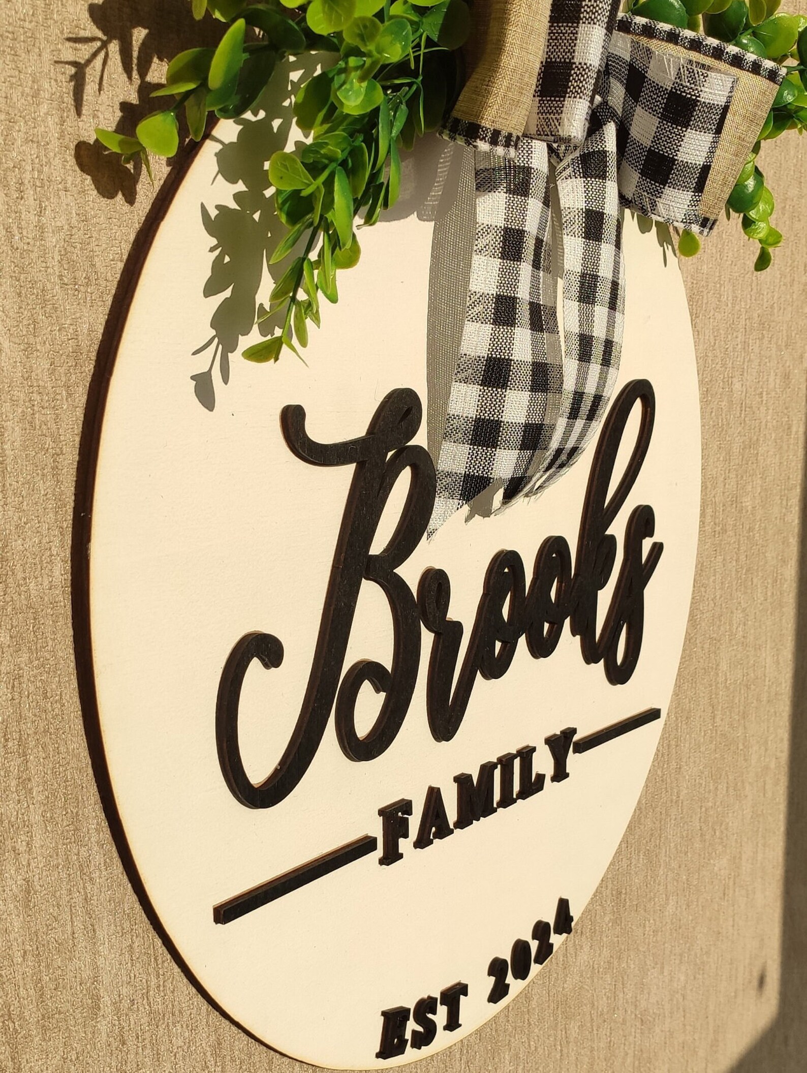 Custom Family Door Sign, Last Name Sign, Personalized Woden Welcome ...