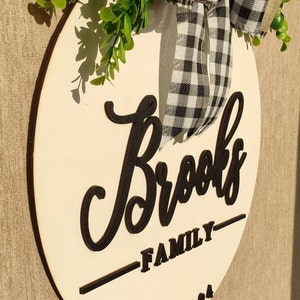Custom Family Door Sign, Last Name Sign, Personalized Woden Welcome ...