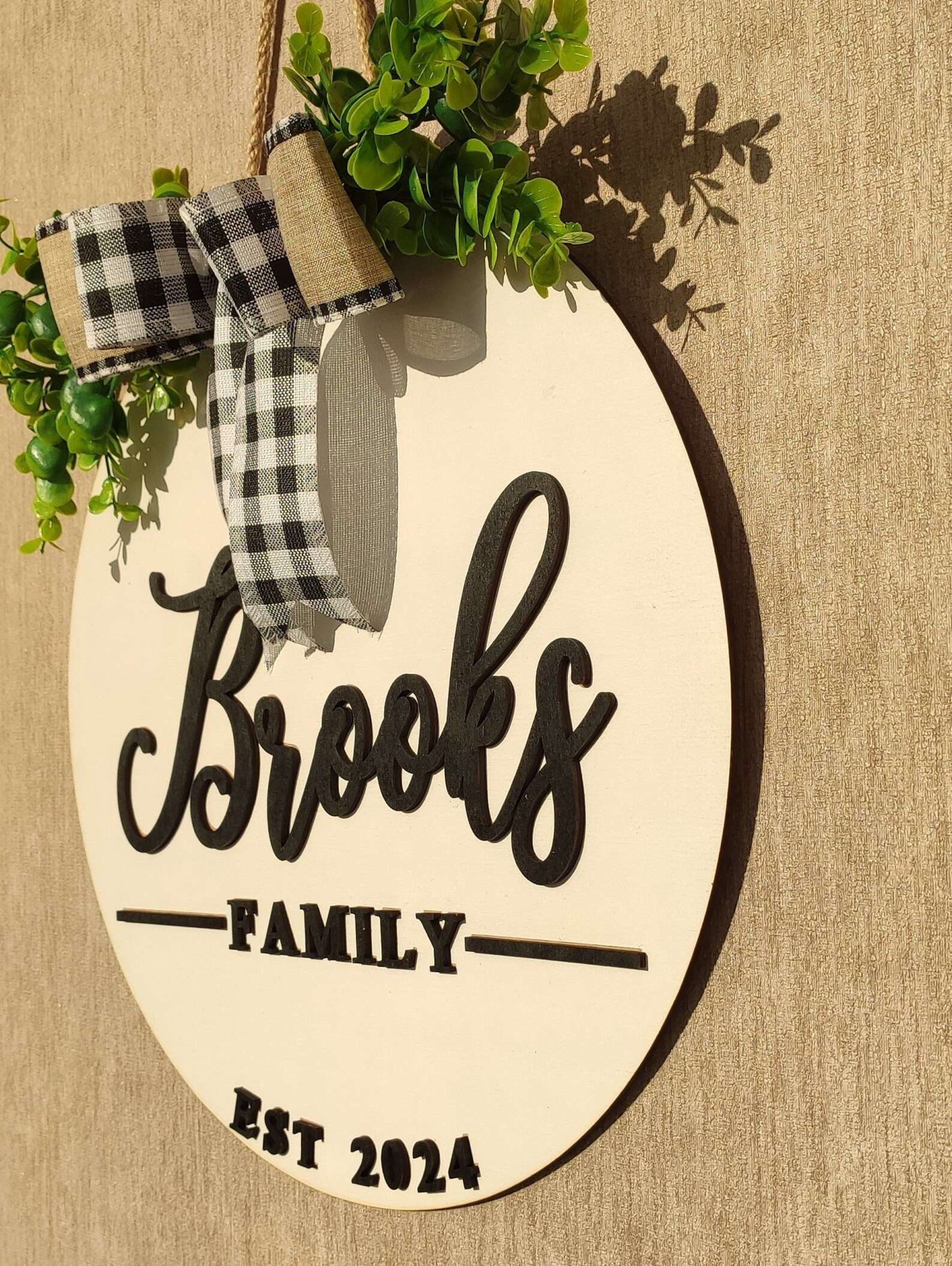 Custom Family Door Sign, Last Name Sign, Personalized Woden Welcome ...