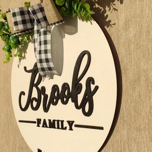 Custom Family Door Sign, Last Name Sign, Personalized Woden Welcome ...