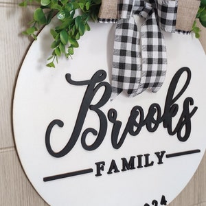 Custom Family Door Sign, Last Name Sign, Personalized Woden Welcome ...