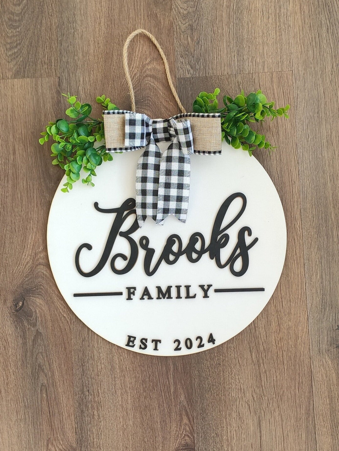 Custom Family Door Sign, Last Name Sign, Personalized Woden Welcome ...