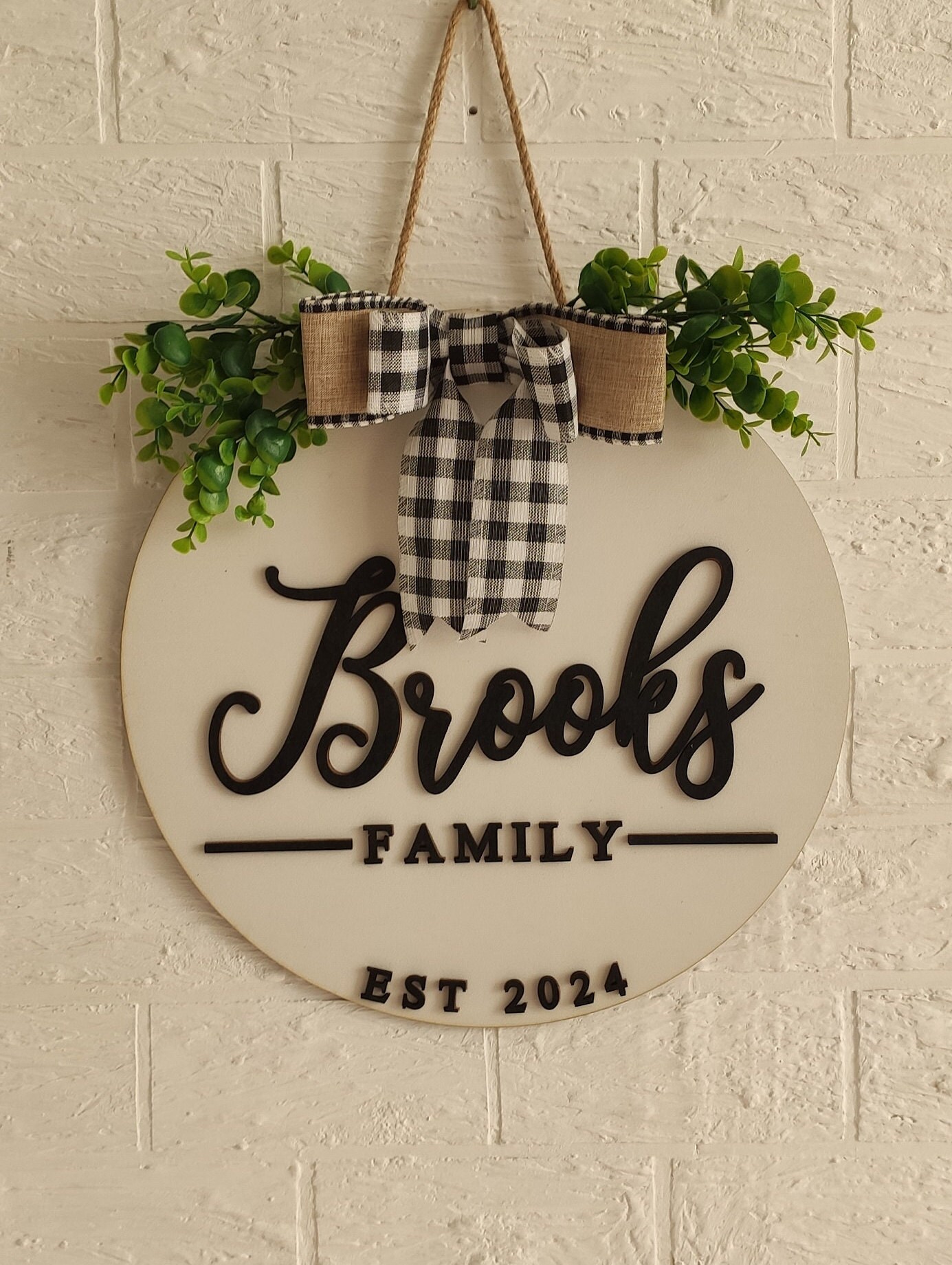 Custom Family Door Sign, Last Name Sign, Personalized Woden Welcome ...