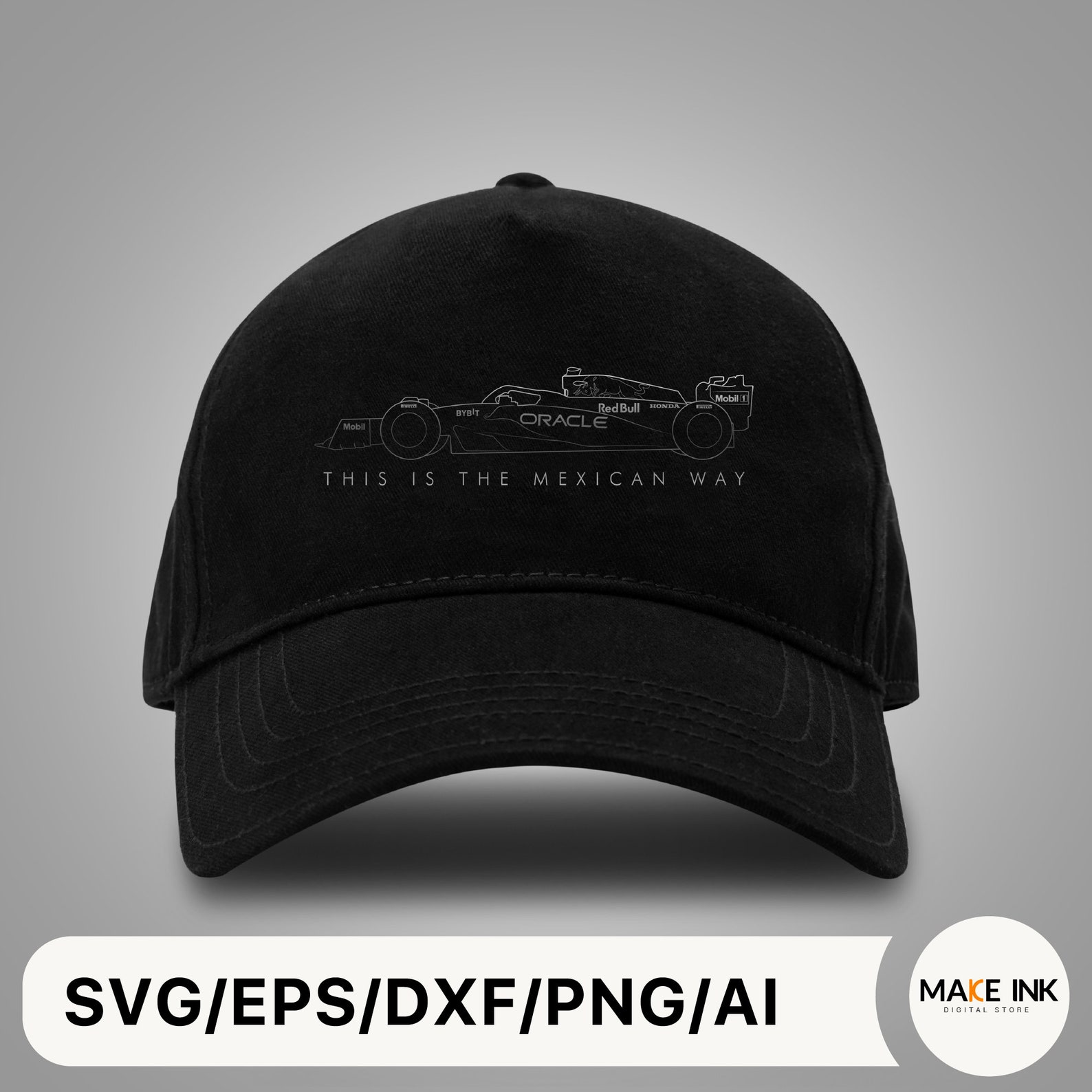 Czech Perez Car SVG EPS Ai DXF, Formula 1 Car Silhouette, Red Bull ...