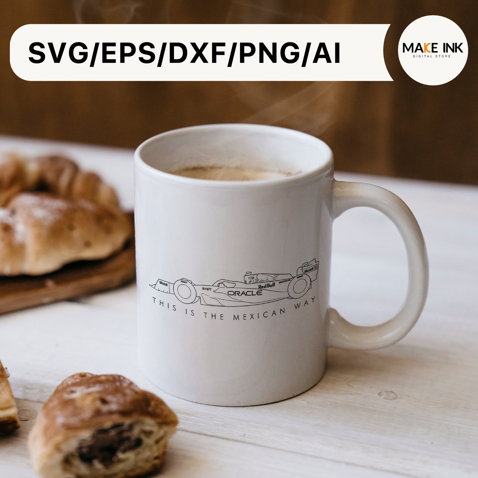 Czech Perez Car SVG EPS Ai DXF, Formula 1 Car Silhouette, Red Bull ...