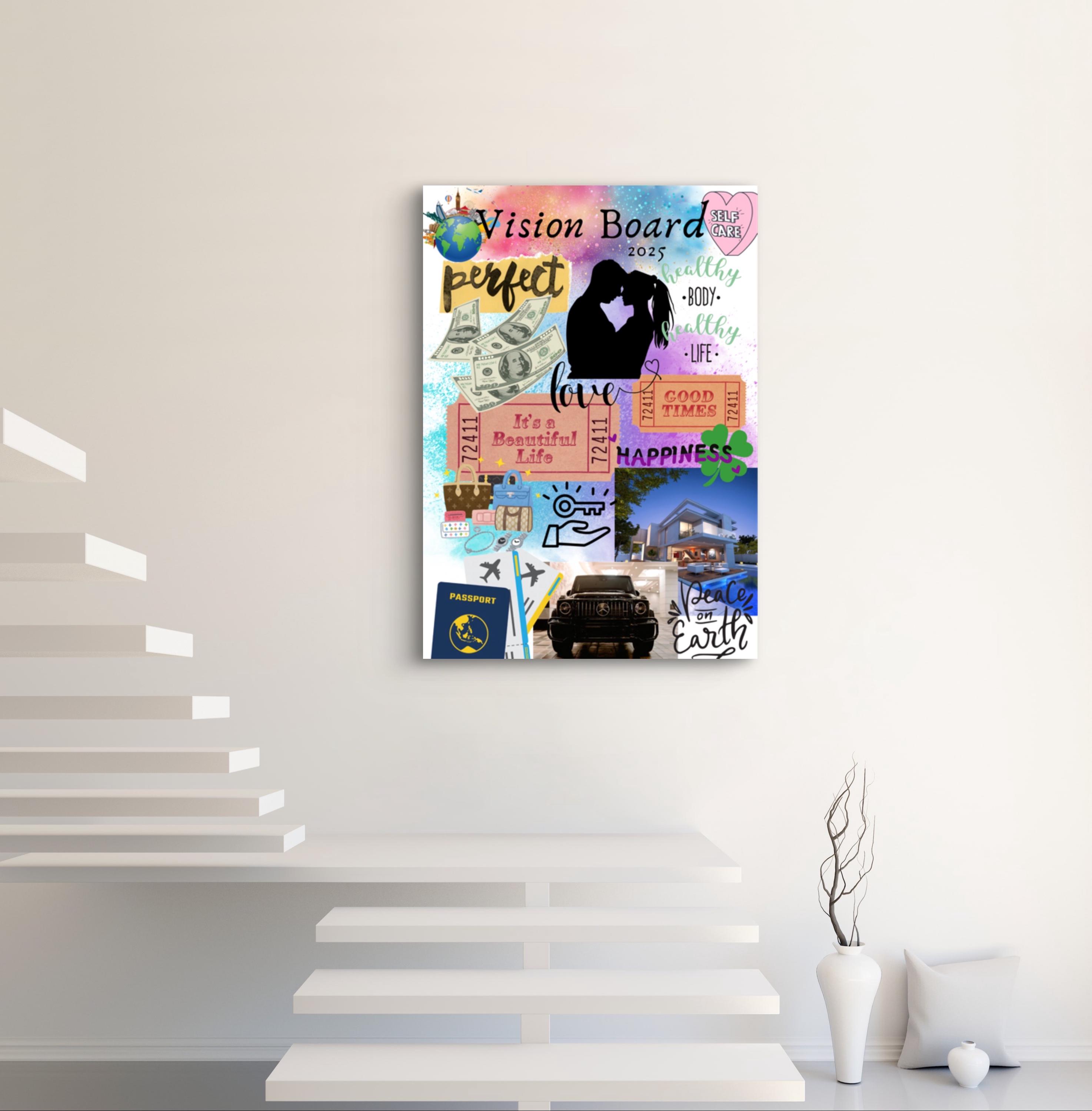 Ready Vision Board for 2025, Vision Board, New Year, New Year Dreams ...