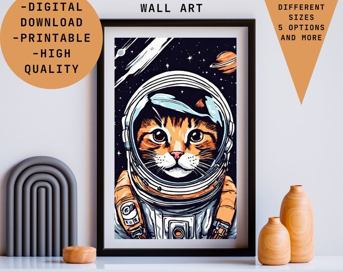 Eclectic Home Decor Aesthetic, Space Vintage, Space Cat, Cosmic Art ...
