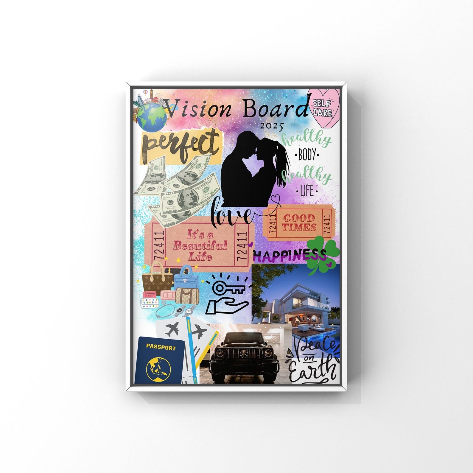 Ready Vision Board for 2025, Vision Board, New Year, New Year Dreams ...